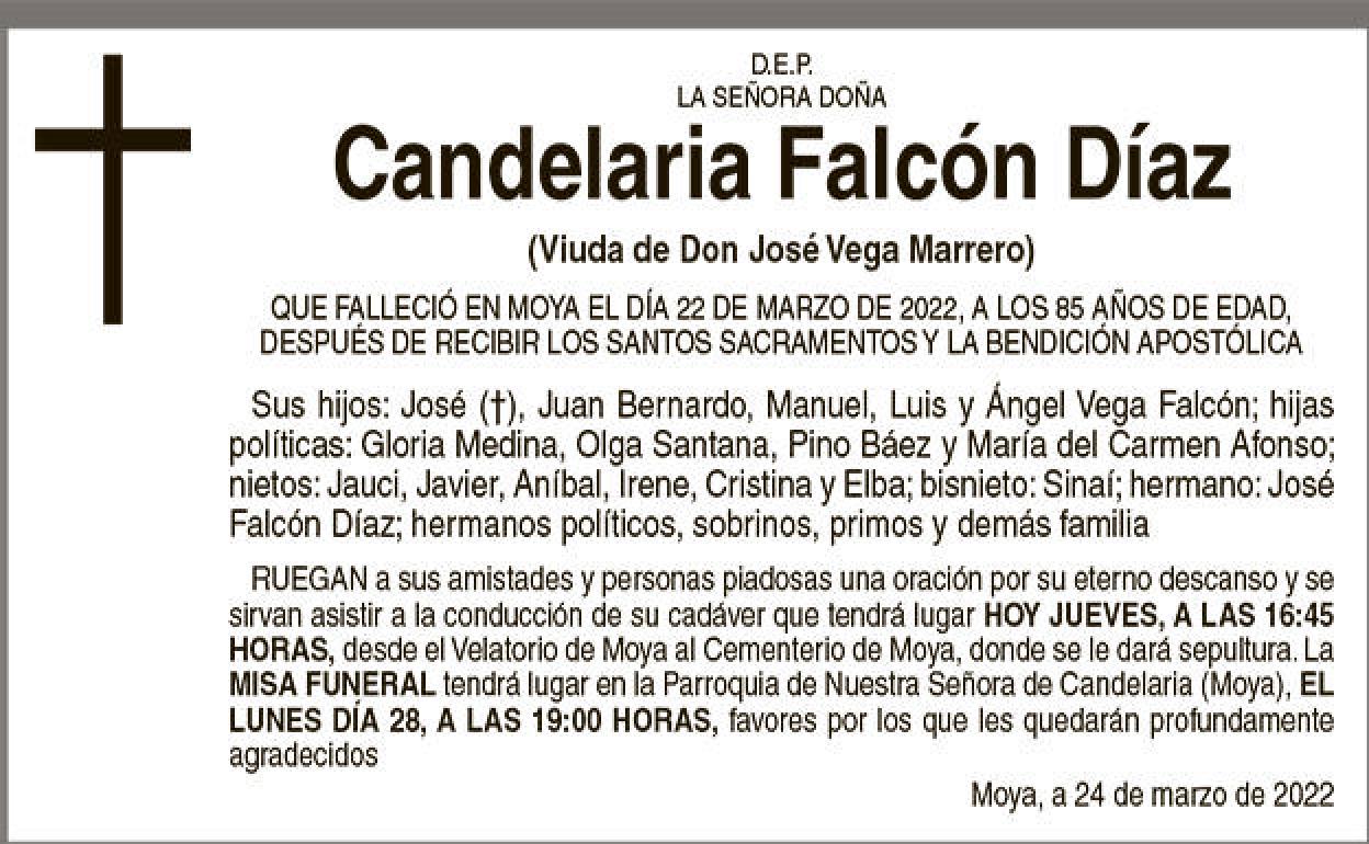 Candelaria Falcón Díaz | Canarias7